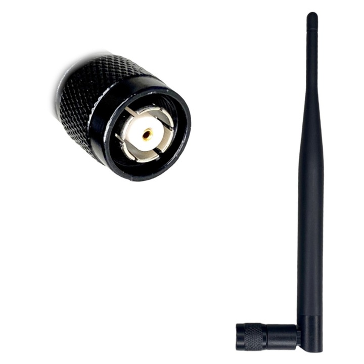 Set 2 antene WiFi, 2.4GHz, TNC-RP, Negru - eMAG.ro