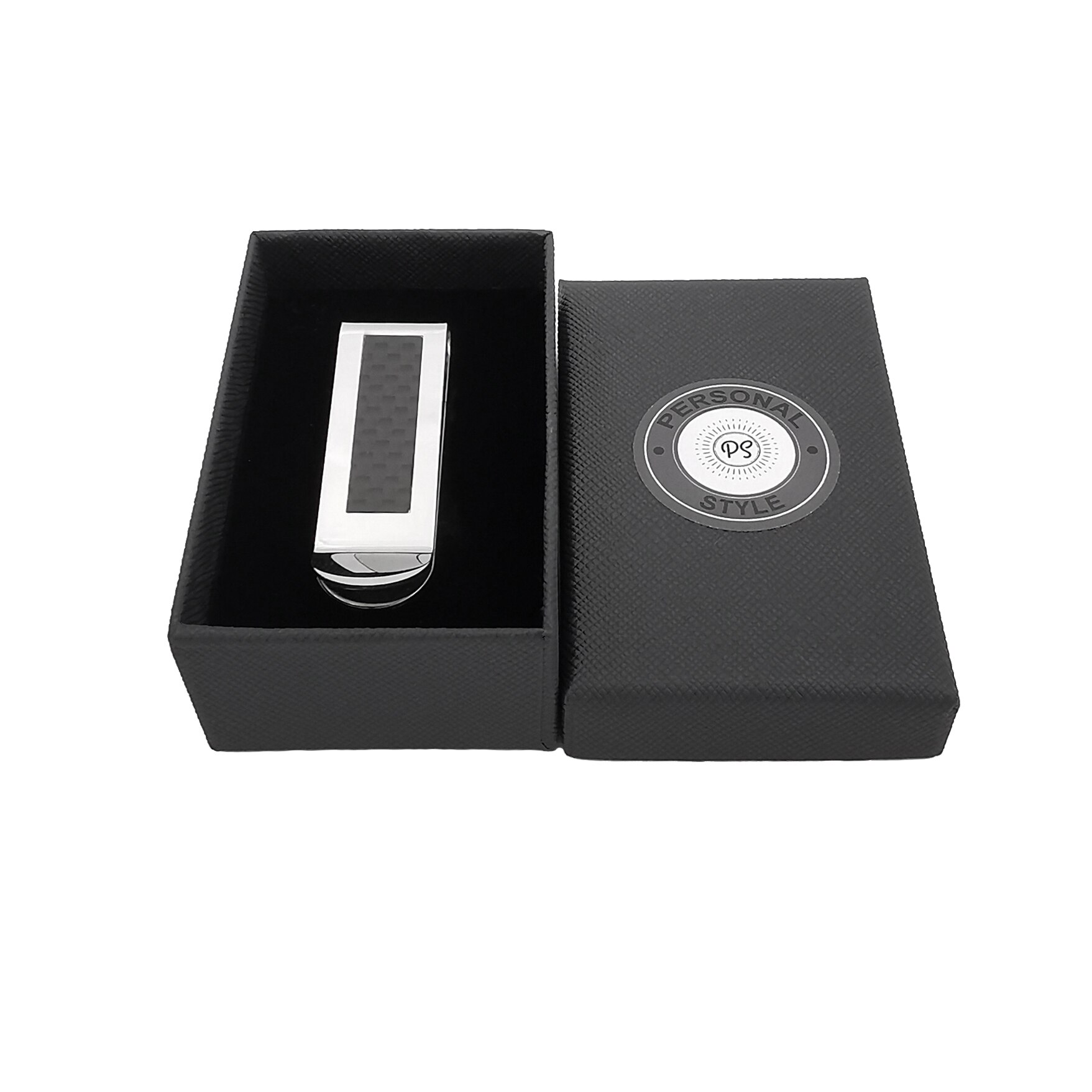 Clips bani bancnote clema otel inoxidabil, imprimeu Carbon, Personal ...