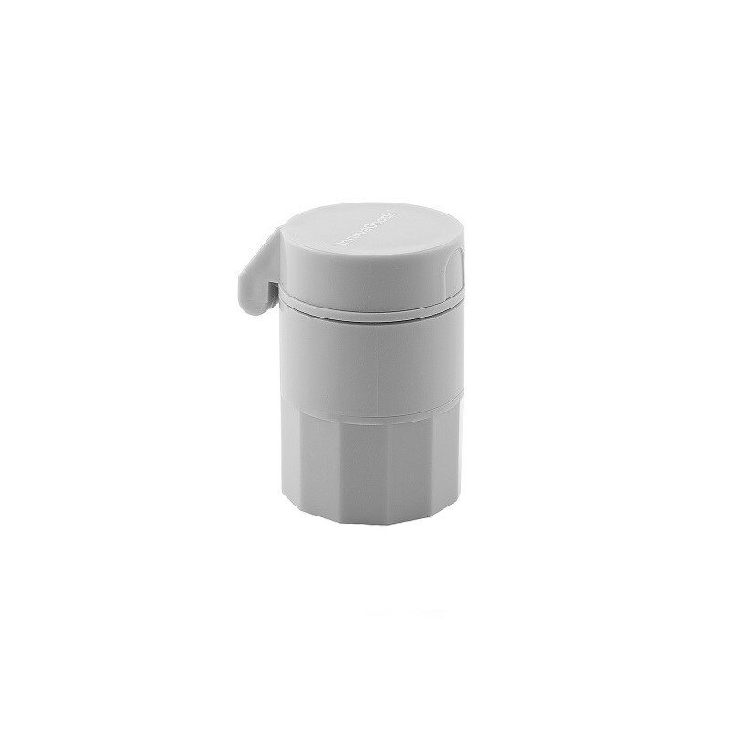 Organizator pentru pastile 5 in 1, cu taietor si tocator, Gonga® Gri ...