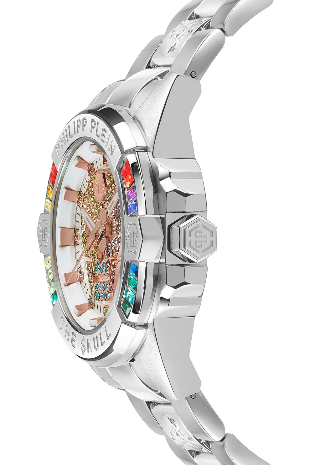 Philipp Plein, Ceas quartz unisex din otel inoxidabil, Argintiu - eMAG.ro