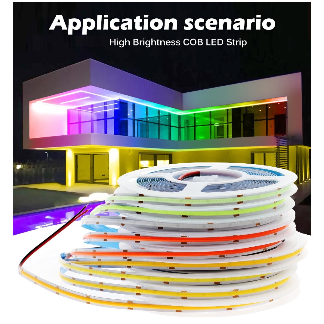 Banda Led COB Mov 12w 12v, magenta rola 10 metri ZenLED - eMAG.ro