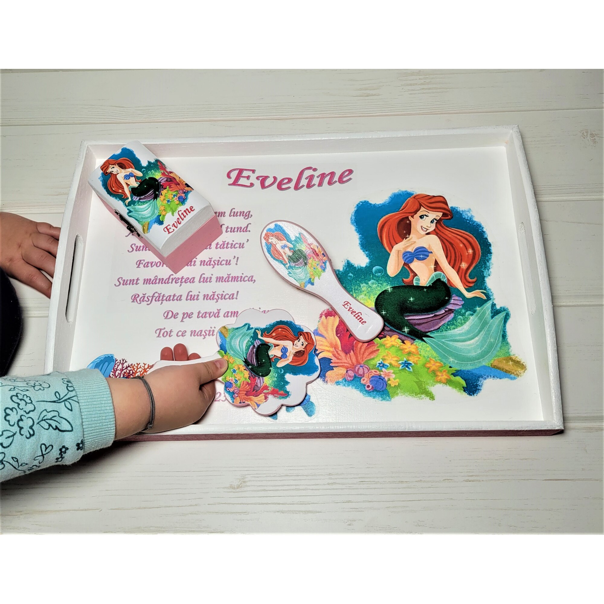 Set pentru turta/ taierea motului- Ariel -mica sirena-7 piese ...