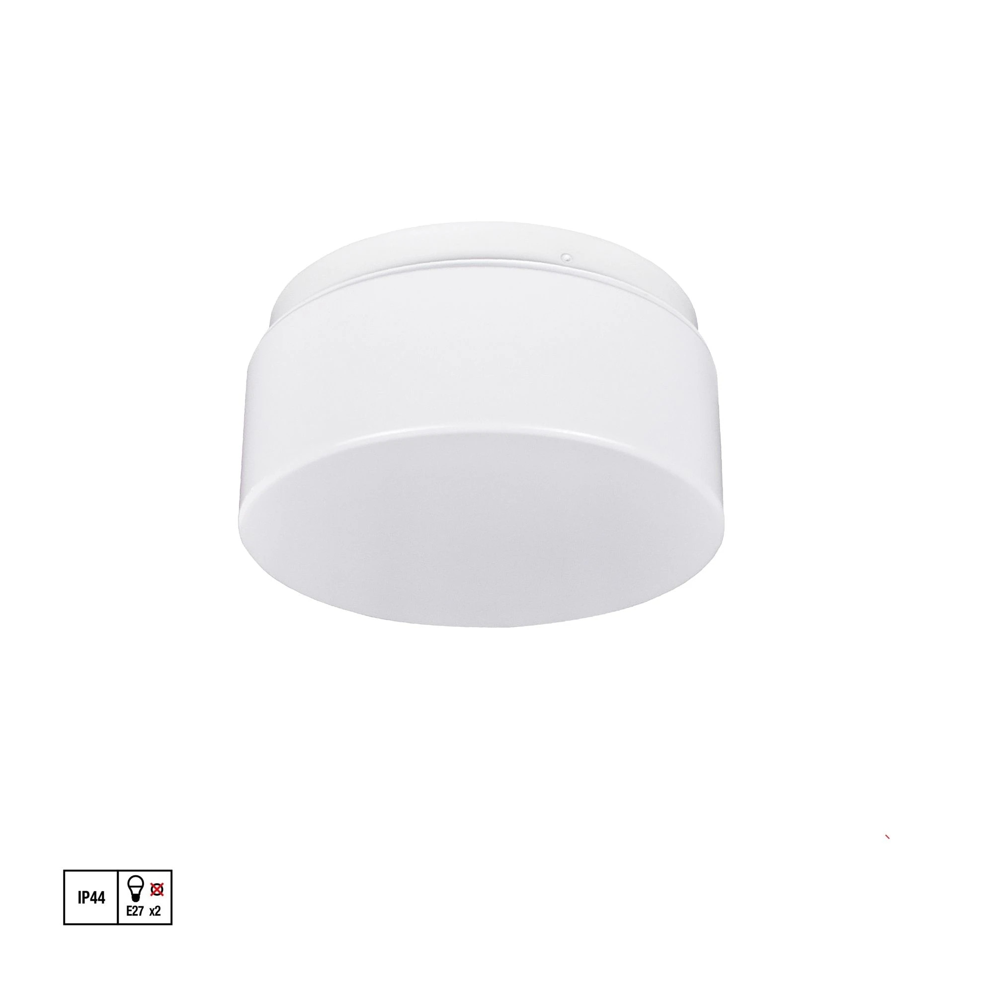 Plafoniera, 2 x E27, 2W, D 20cm, IP44, alba - eMAG.ro