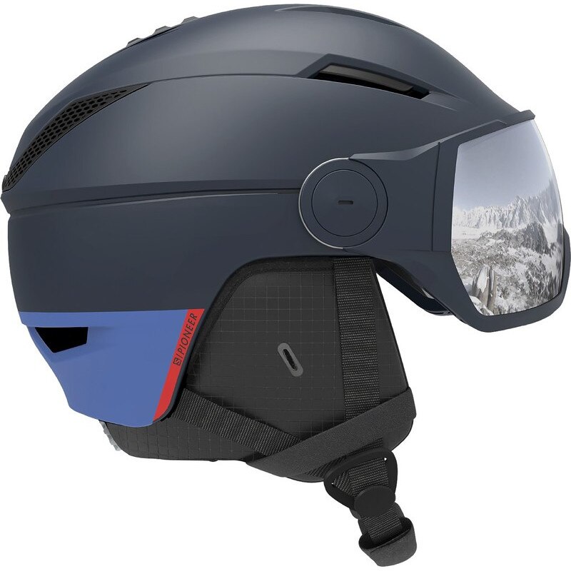 Casca de schi pentru adulti, Pioneer Visor, Salomon, Albastru, L ...