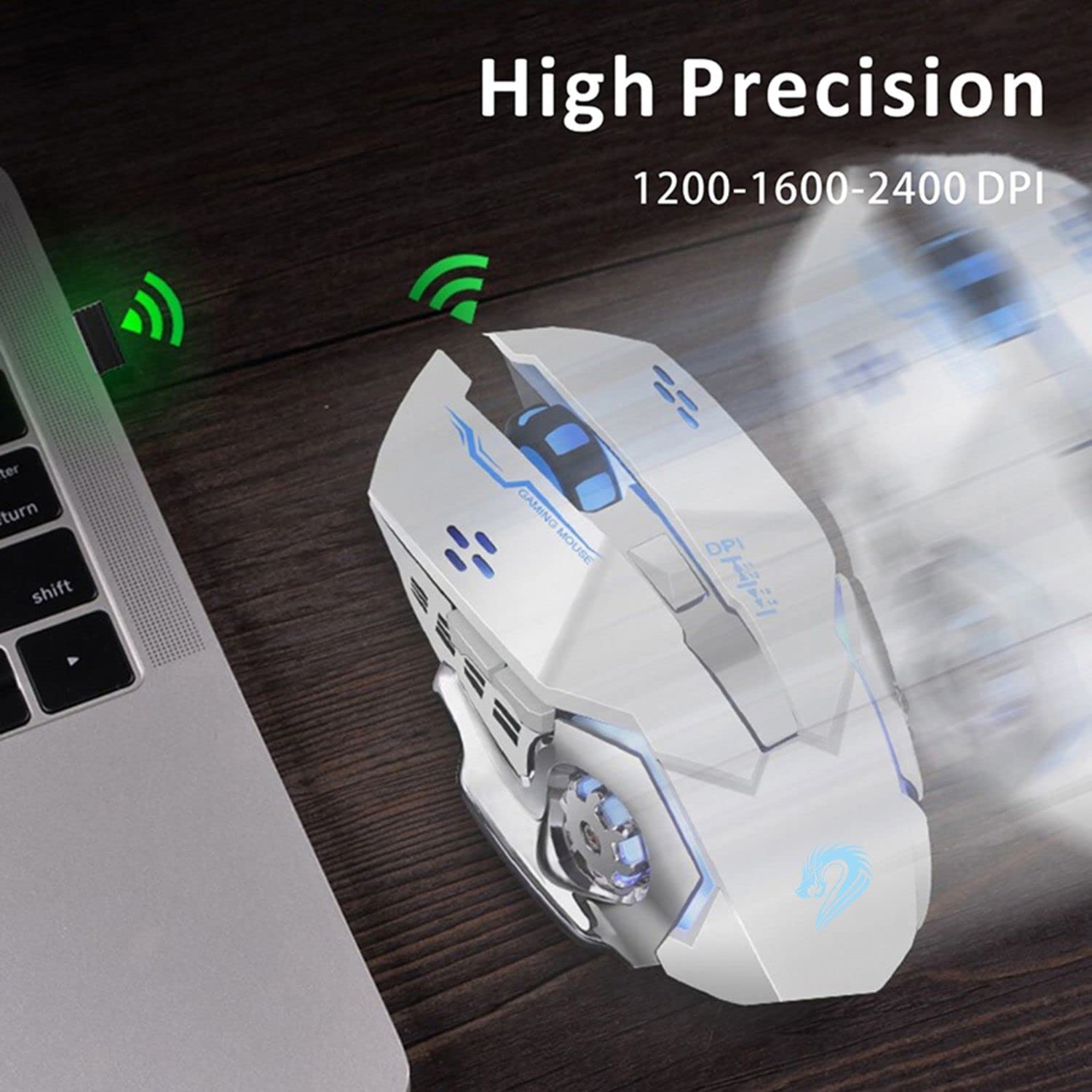 Excitat Gamer egér, USB, 7 szín LED-ekkel, szürke - eMAG.hu