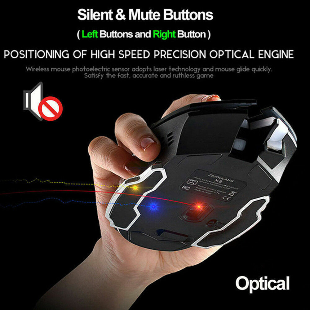 Mouse gaming, Excitat®, Receptor USB, 7 culori cu LED-uri, Mouse ...