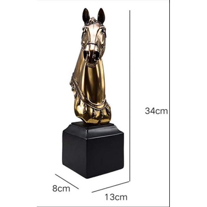 Statueta Cap cal pe stativ, bronz H33cm - eMAG.ro
