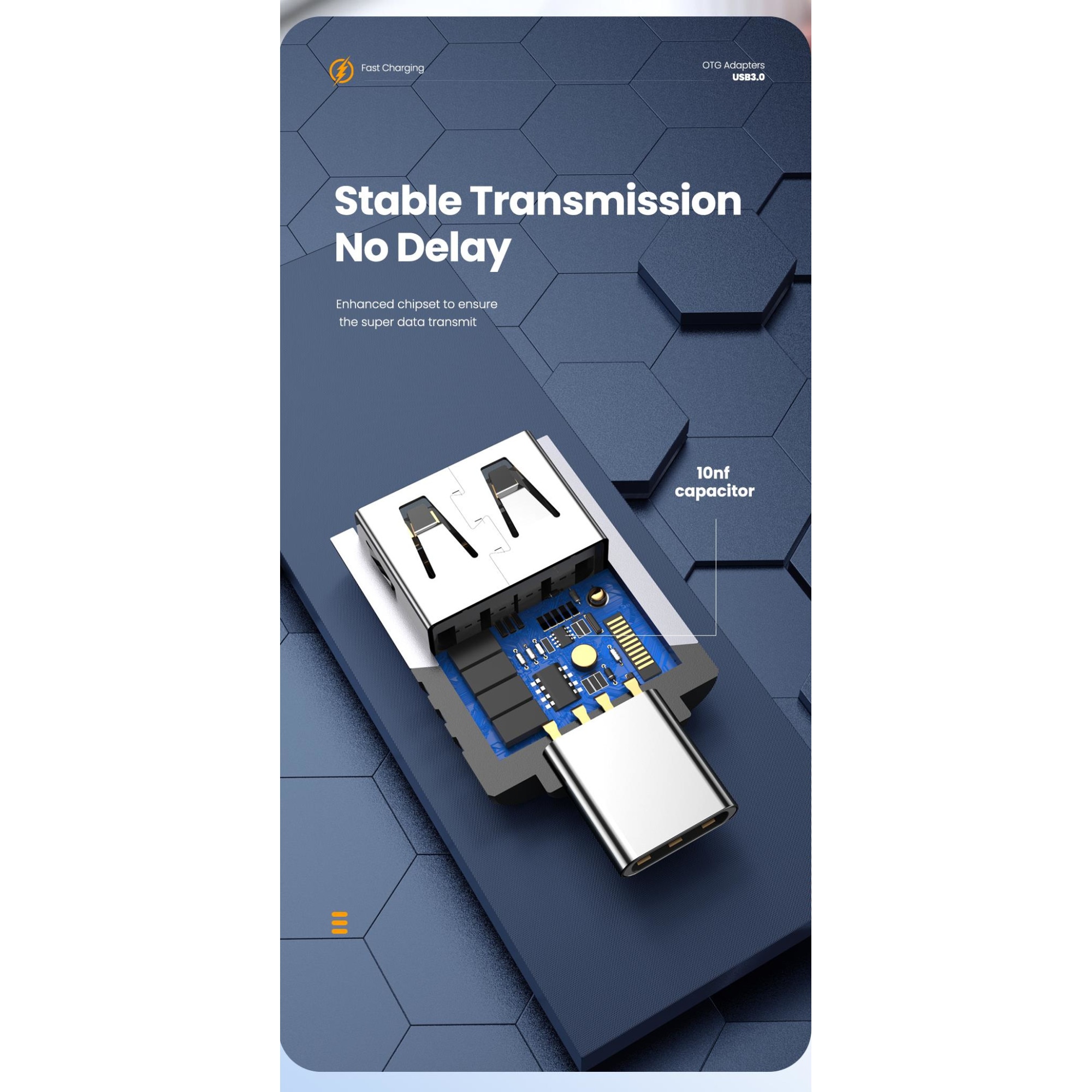 Adaptor de la USB 3.0 la USB Type-C, ELOUGH, Universal, Negru - eMAG.ro