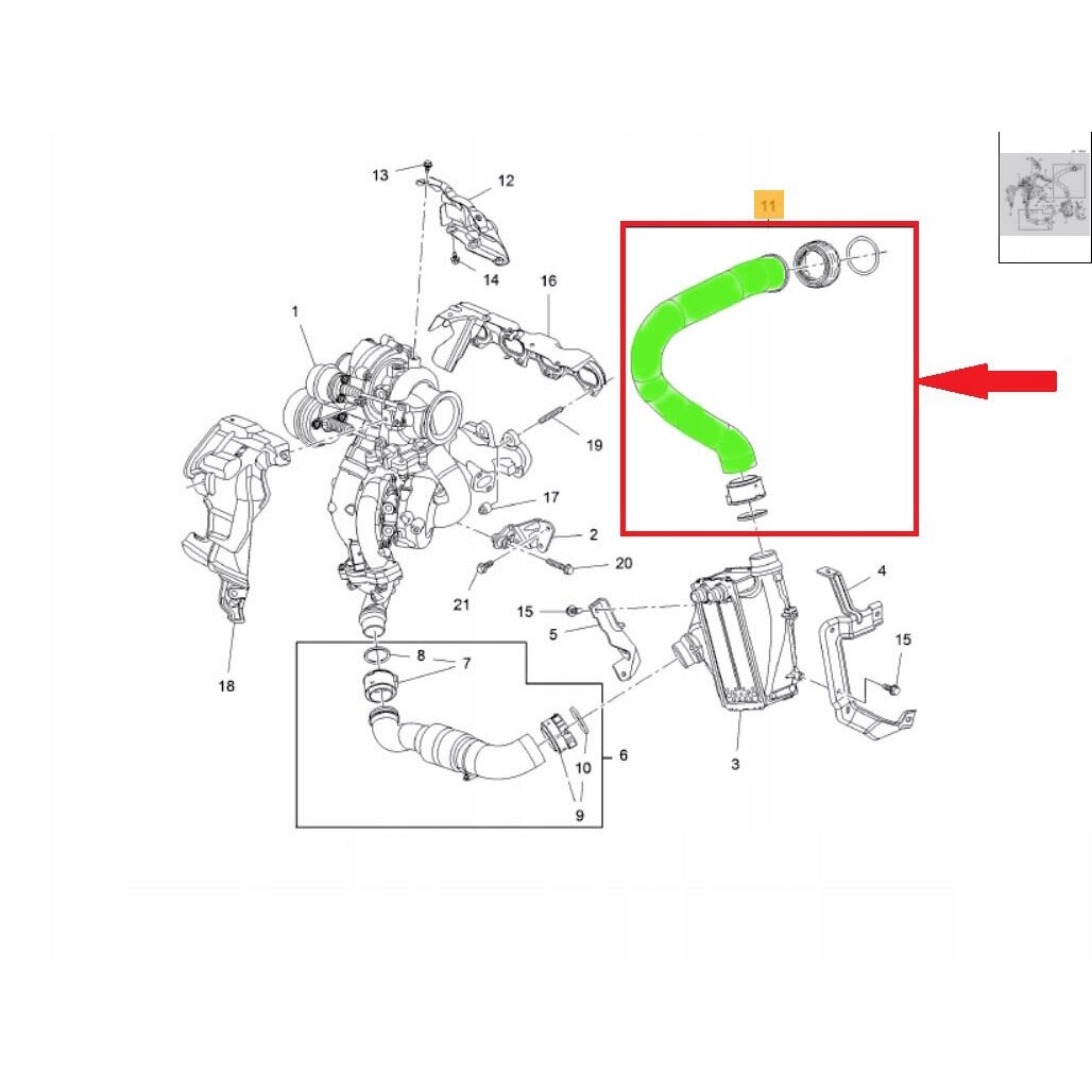 Furtun aer intercooler, Turborury, Opel Insignia b 2.0 cdti 39155304 ...