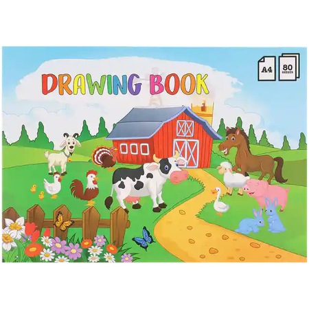 Caiet de schite si desen pentru copii, format A4, 80 de coli, 70 g/m² ...