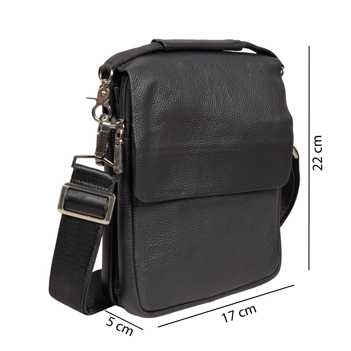 Geanta piele barbati, Toro Nero, Aidin medium, negru - eMAG.ro