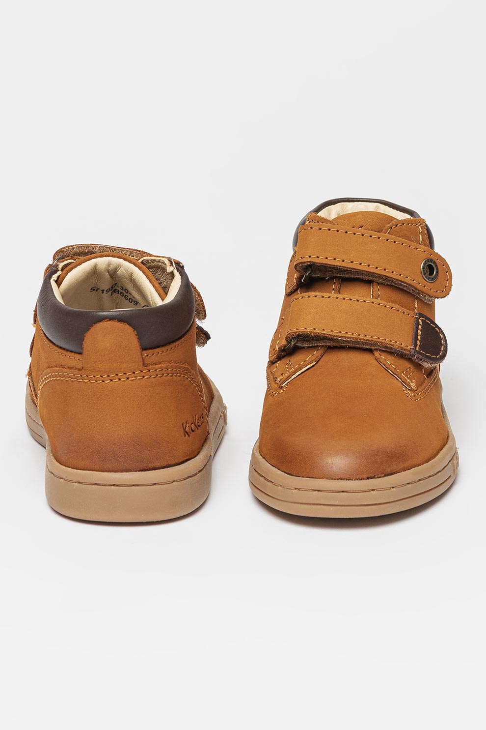 Kickers kids, Кожени боти Tackeasy с велкро, Карамел, 35 EU - eMAG.bg