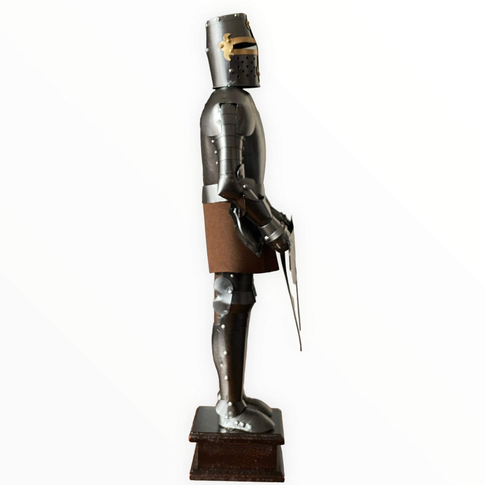 Statueta Decorativa, Cavaler in armura cu scut A, 44x15x10 cm - eMAG.ro