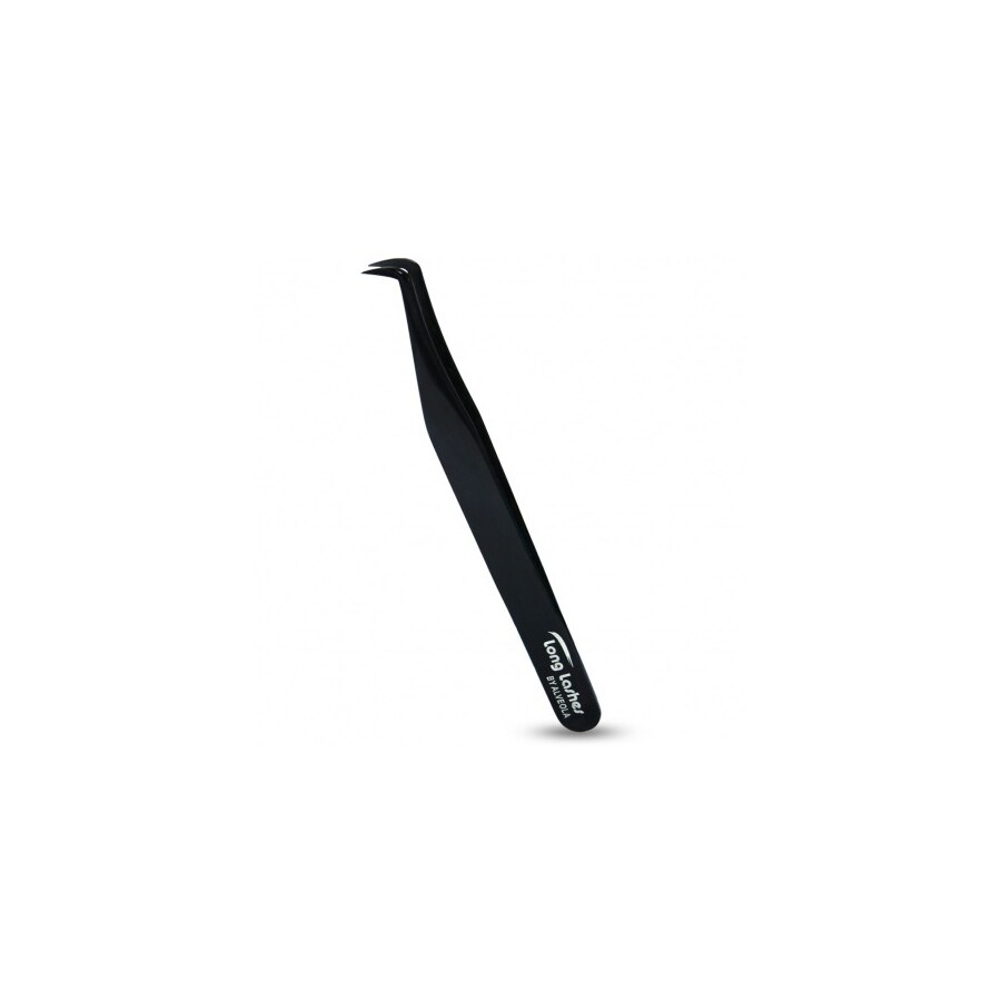 Penseta pentru gene, Long Lashes, Otel inoxidabil, 11.5 cm, Negru - eMAG.ro