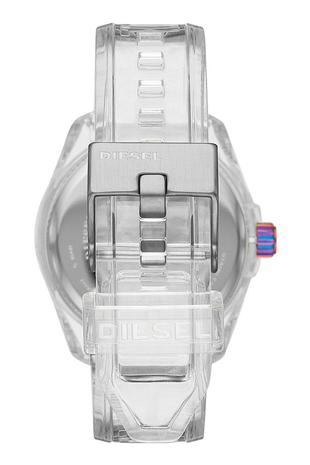 Diesel, Ceas quartz unisex cu o curea transparenta, Transparent - eMAG.ro