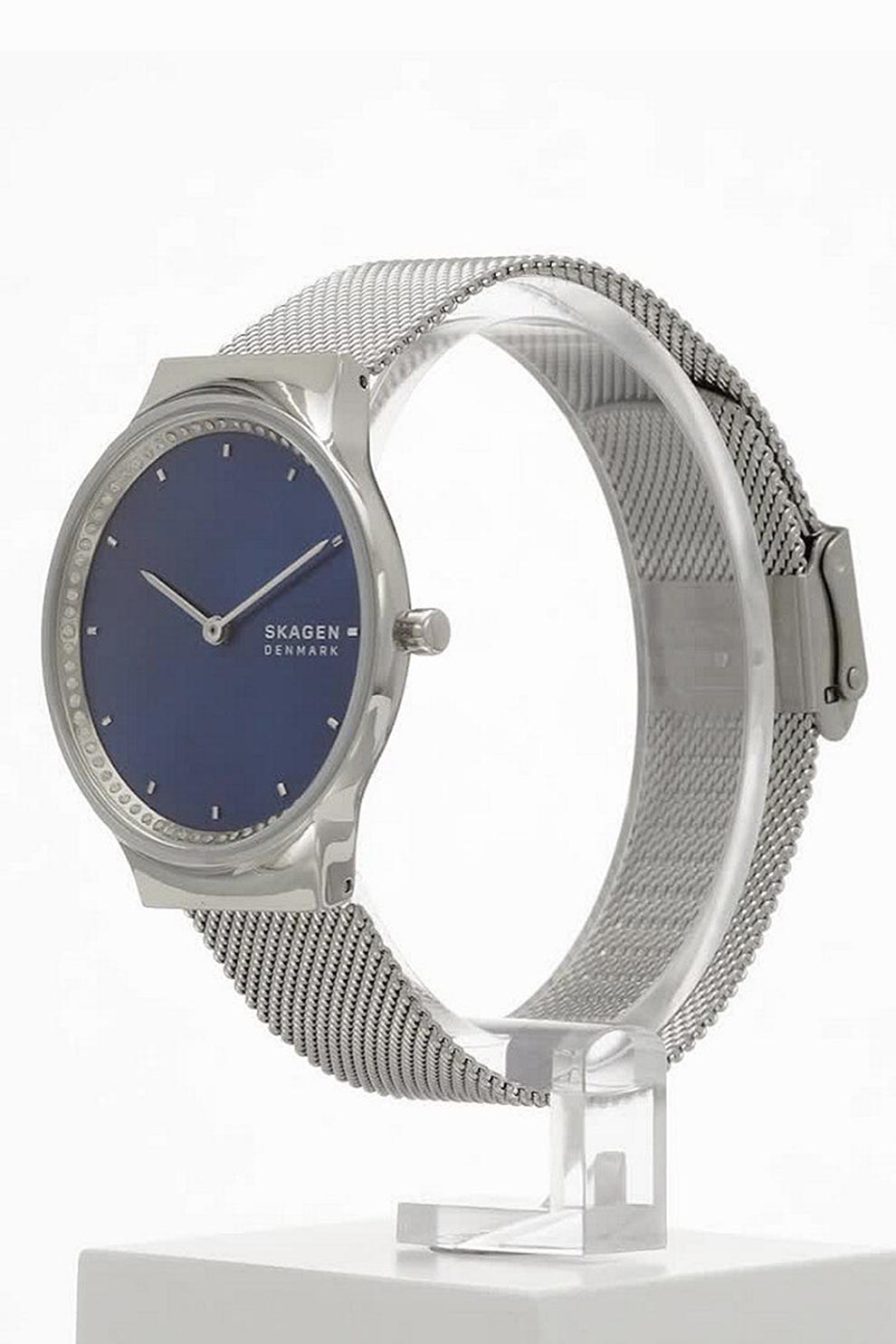 Skagen, Ceas quartz cu bratara cu model plasa, Argintiu - eMAG.ro