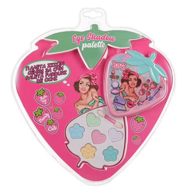 Trusa de machiaj pentru copii, forma capsuna, Roz - eMAG.ro