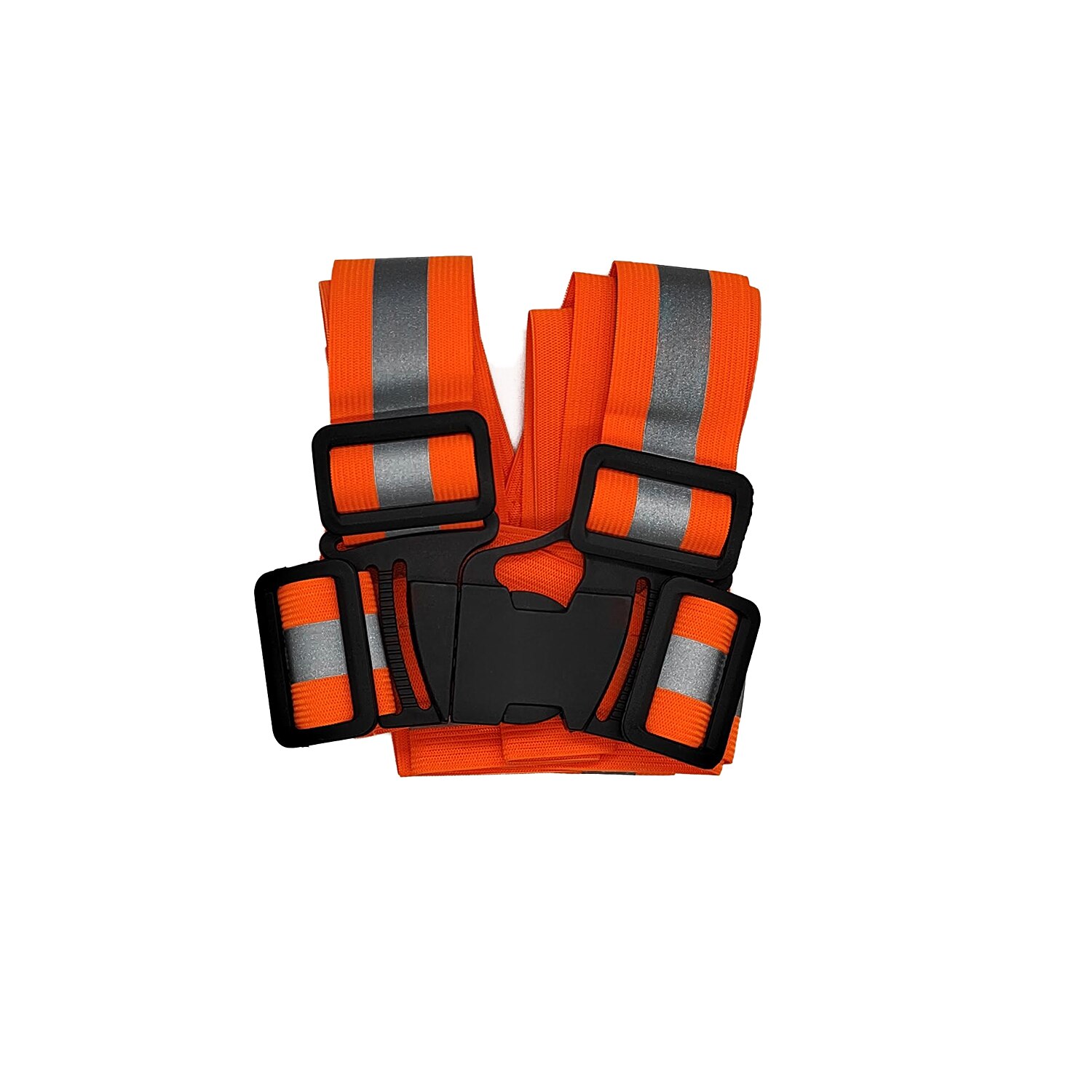 Ham reflectorizant reglabil, Portocaliu, material elastic, banda 4cm ...