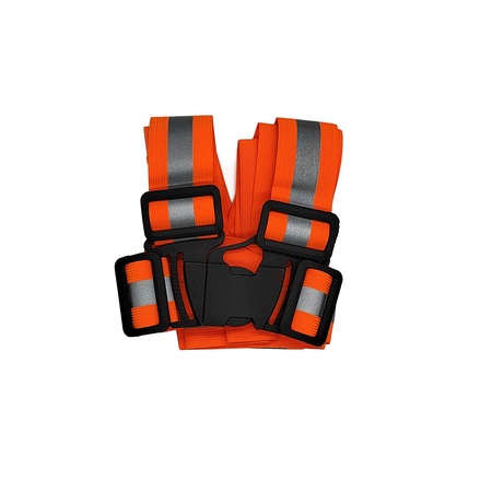 Ham reflectorizant reglabil, Portocaliu, material elastic, banda 4cm ...
