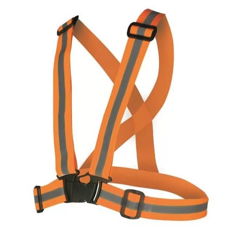 Ham reflectorizant reglabil, Portocaliu, material elastic, banda 4cm ...