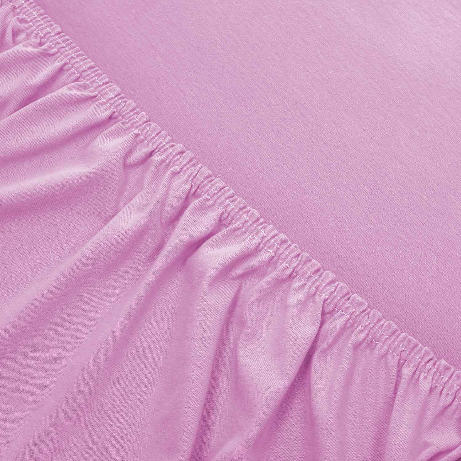 Cearsaf, Jerseu, Banda elastica, 120x200, Roz - eMAG.ro