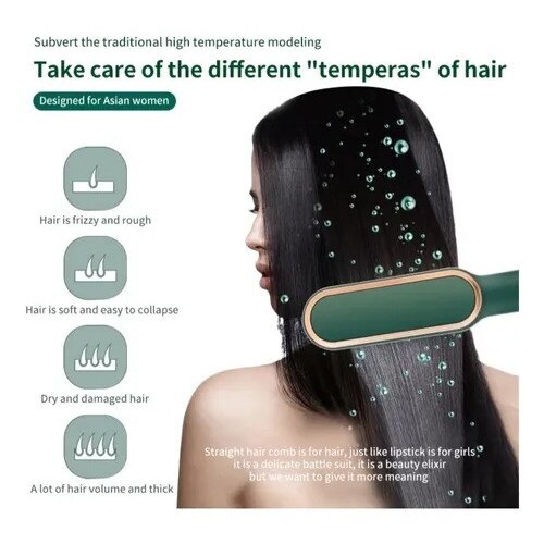 Perie de par Tiessa, multifunctionala, 2 in 1, pentru indreptat si ...