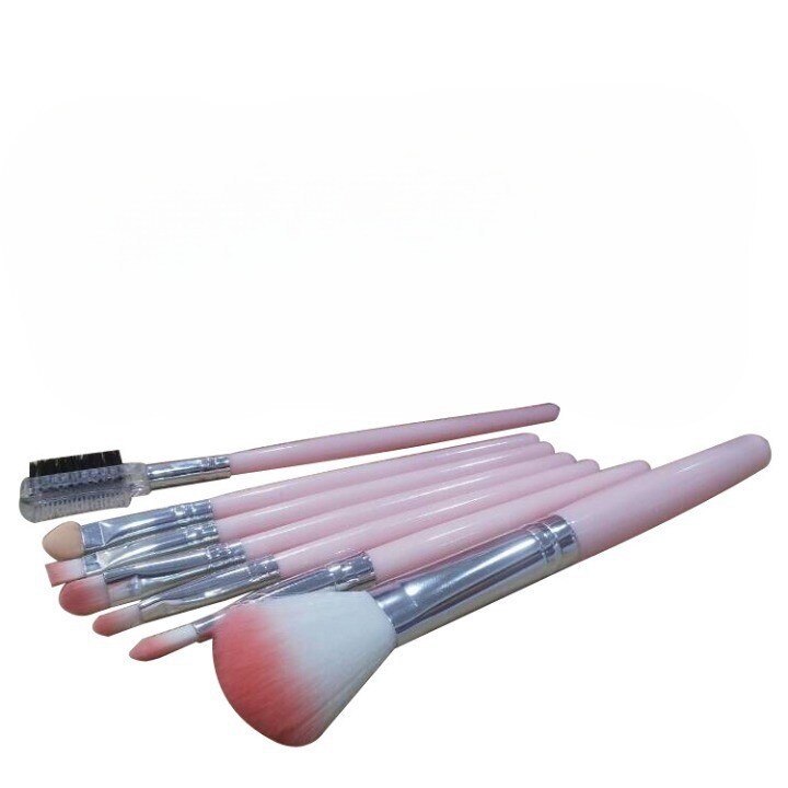 Set portabil 7 pensule de machiaj cu husa Roz, Flippy - eMAG.ro