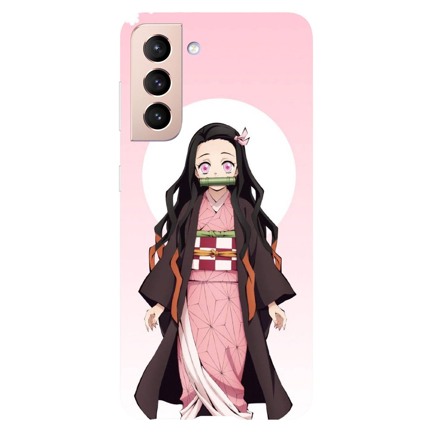 Кейс съвместим с Samsung Galaxy S21 FE модел Nezuko kamado, силикон ...
