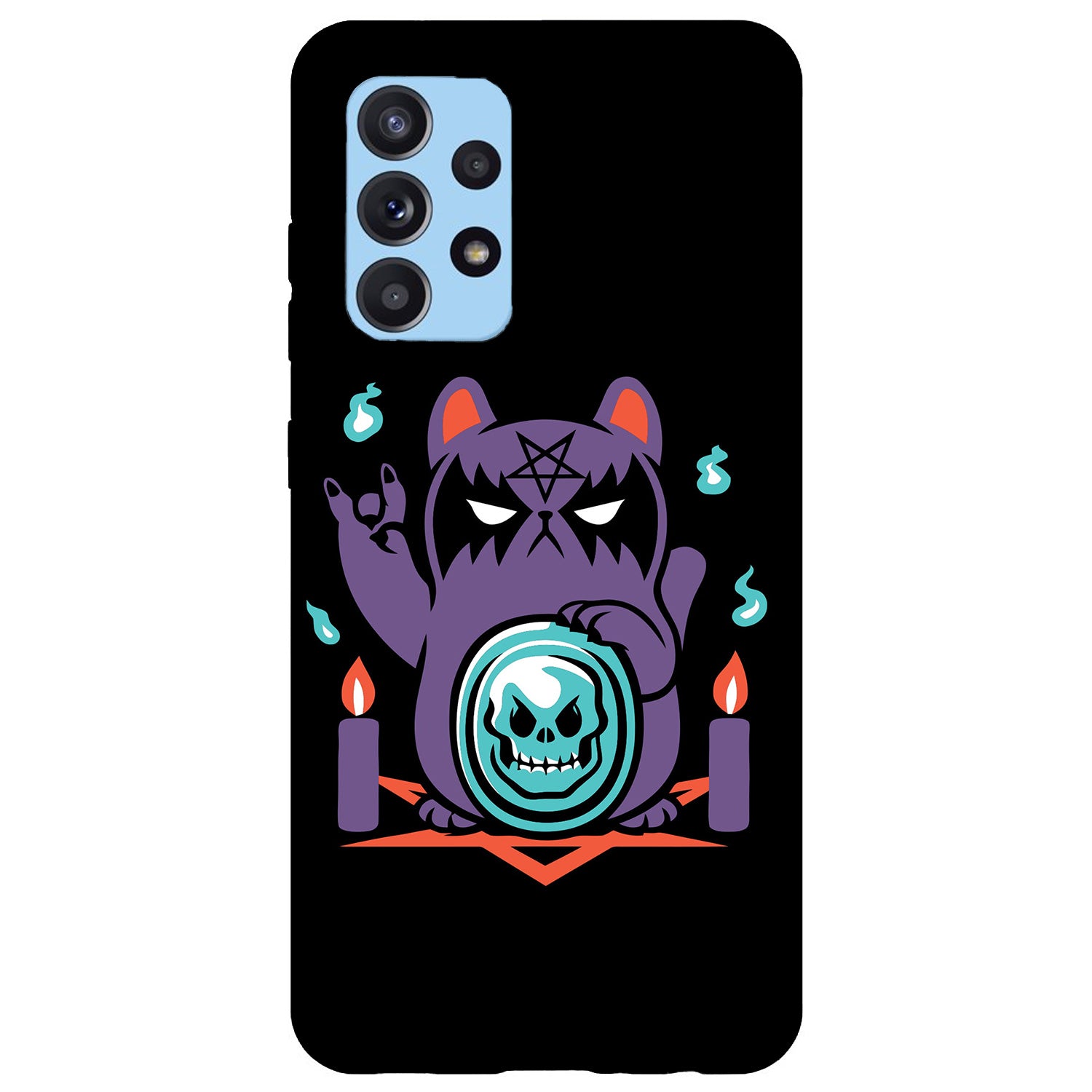 Калъф за Samsung Galaxy A32 4G модел Magic cat, силикон, TPU, обратното ...