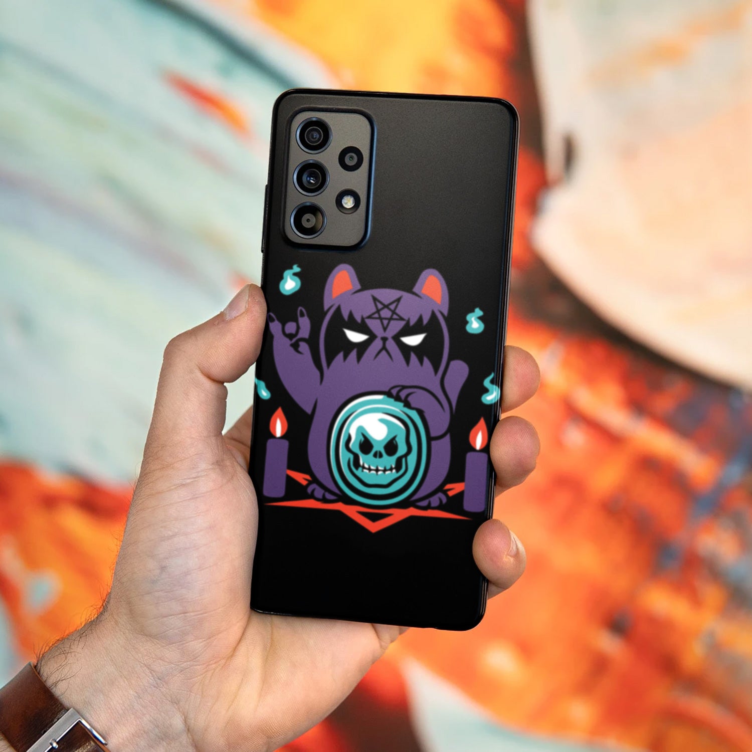 Калъф за Samsung Galaxy A32 4G модел Magic cat, силикон, TPU, обратното ...