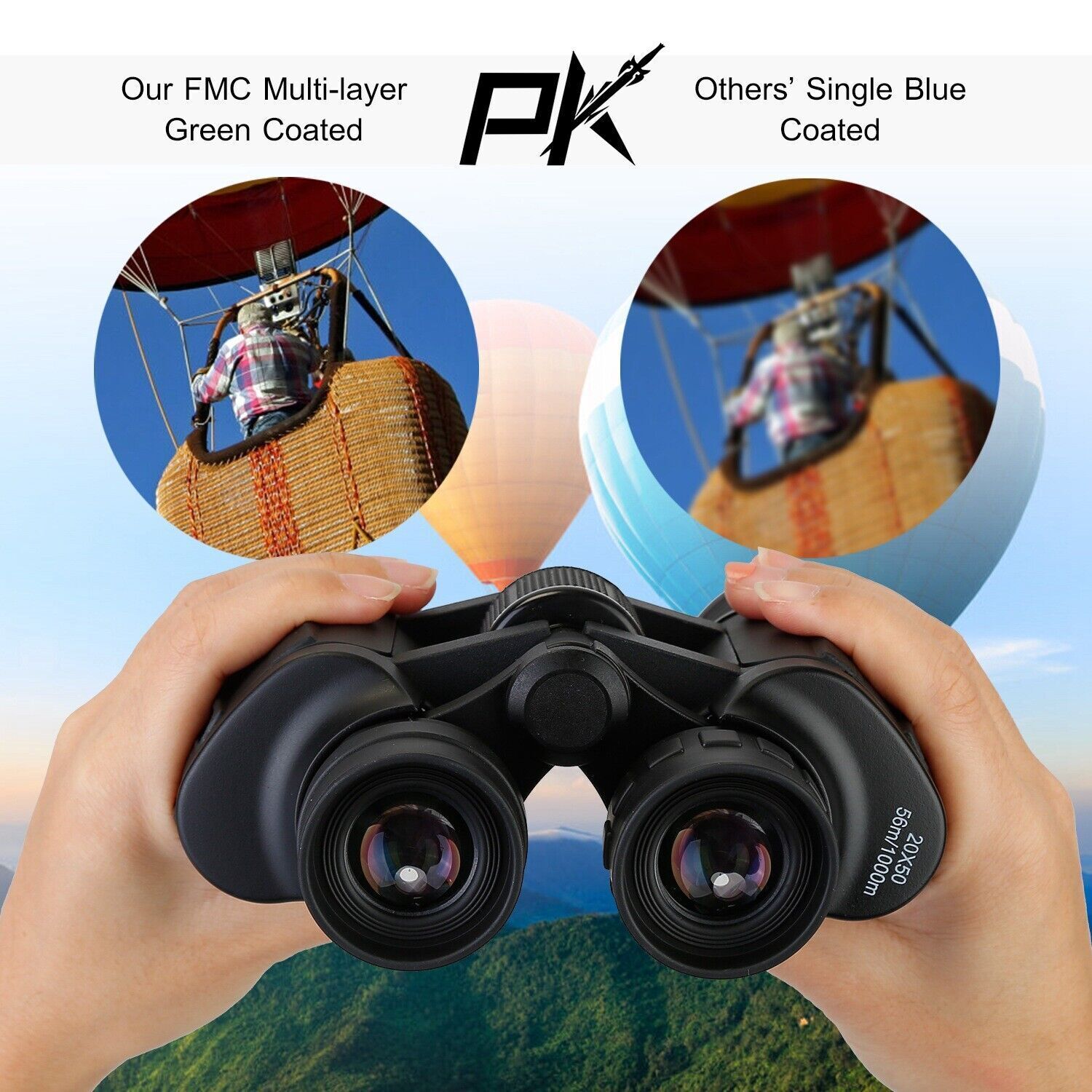 Бинокъл ден/нощ, Excitat®, 20x50, призма BAK7, черен - eMAG.bg