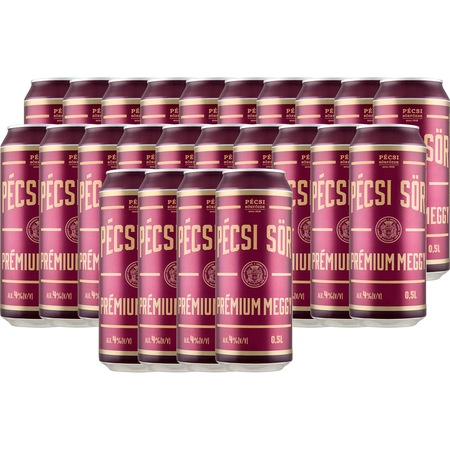 Pécsi Sör Prémium meggy világos sör 4%, 24x0,5 l - eMAG.hu