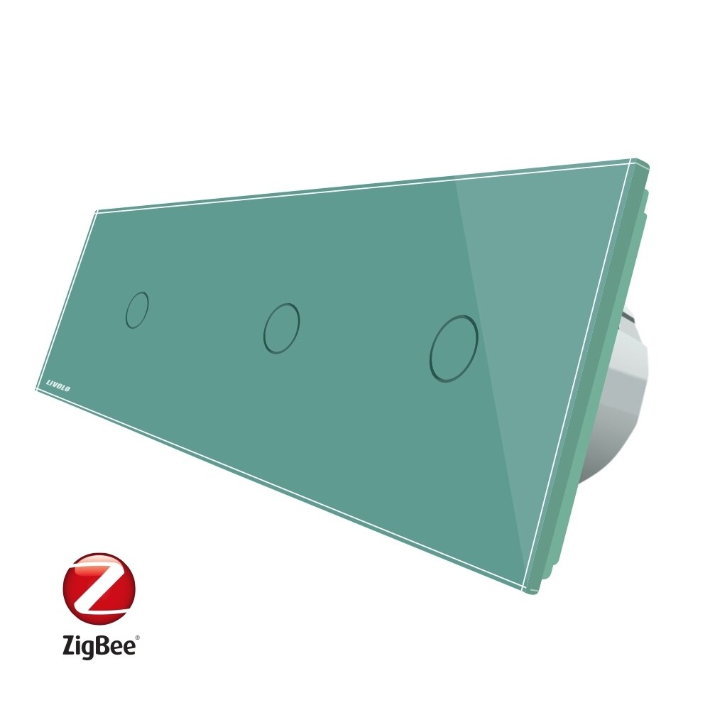 Intrerupator triplu cu touch Livolo din sticla, Protocol ZigBee ...