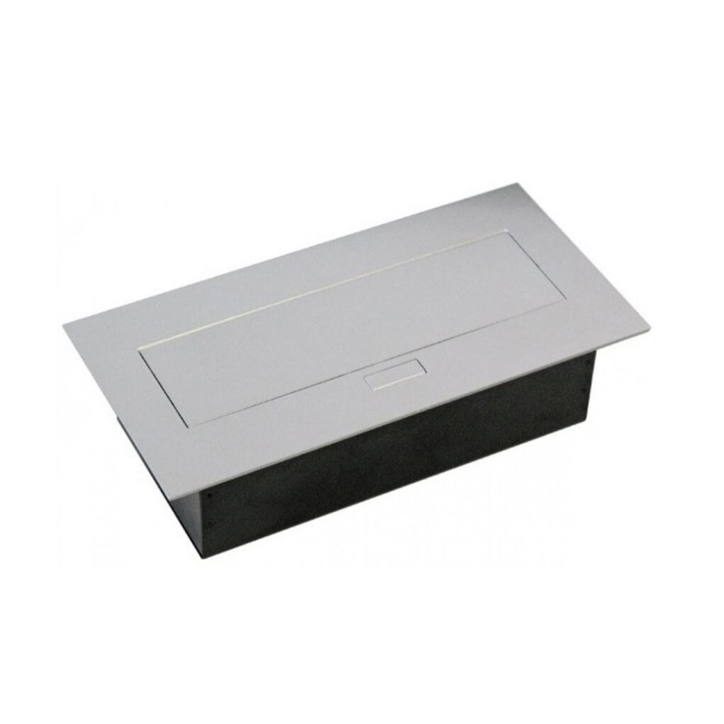 Priza incorporabila in mobilier, 3 prize schuko, aluminiu, fara cablu ...