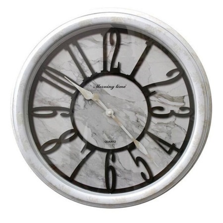 Ceas De Perete Alb Decorativ Marmura Mare 52 cm - eMAG.ro