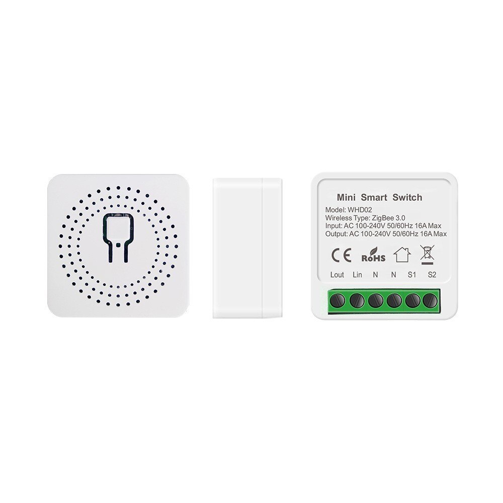Intrerupator/Releu Techstar® Mini Smart, Protocol Wireless, Tuya, SmartHome, Automatizare - eMAG.ro