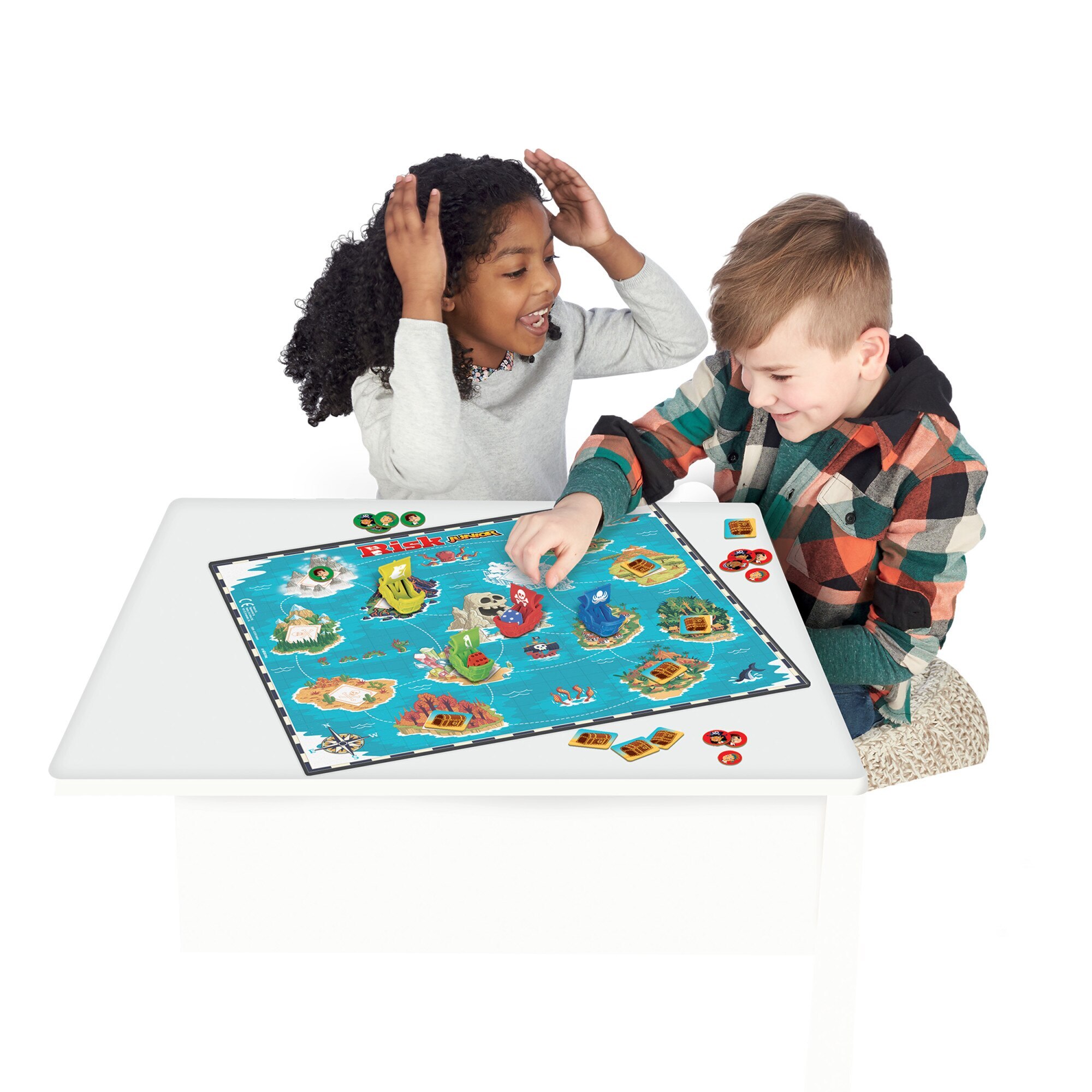 Joc Risk Junior, +5 ani, 4 pioni, 2 nave, 32 de jetoane, 68950 - eMAG.ro