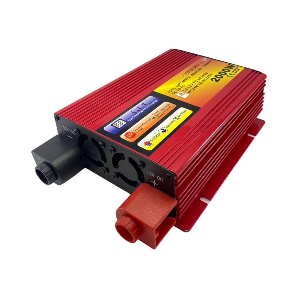 Invertor alimentare 12V, iesire 220V, Power Invertor, putere 2000W ...
