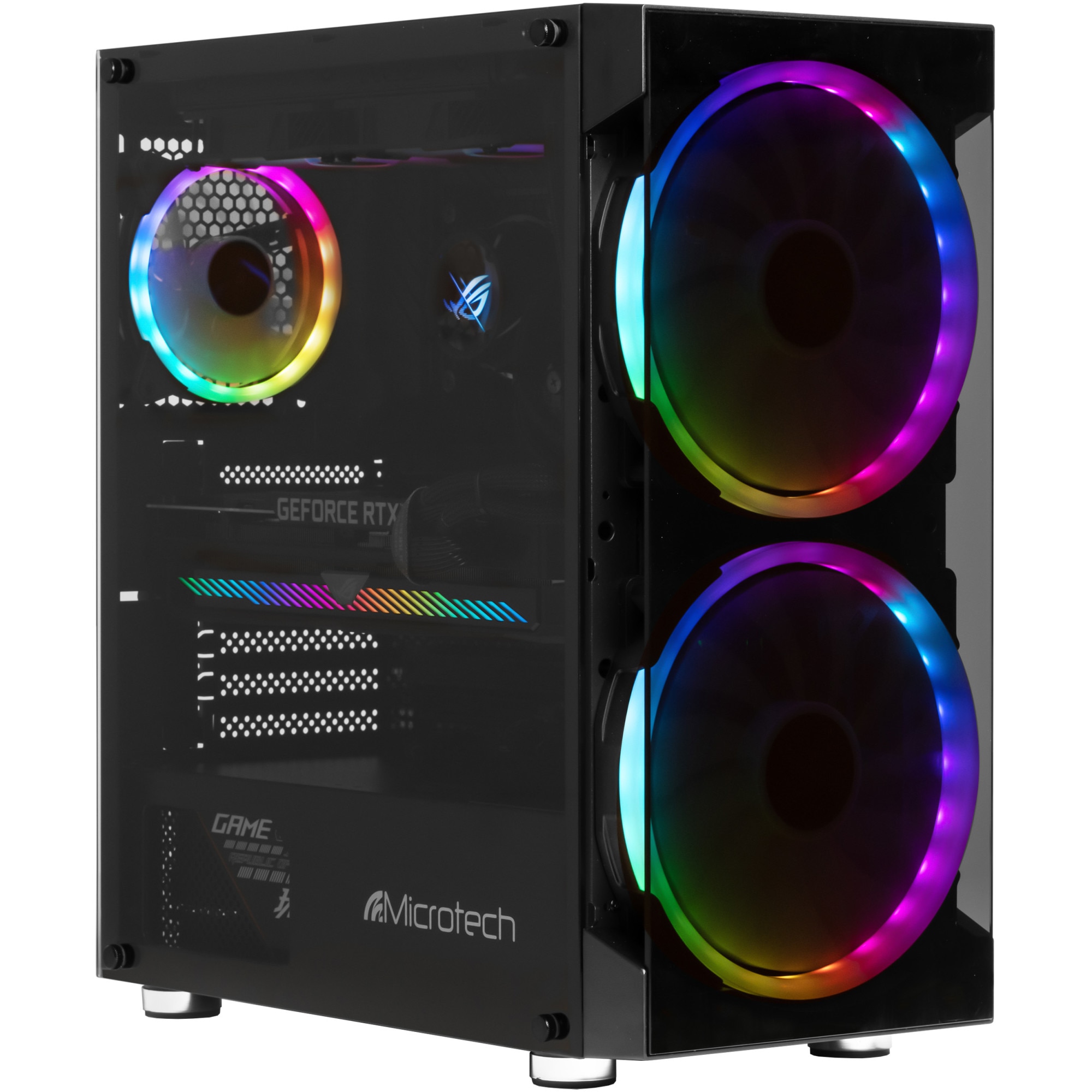 Sistem Desktop PC Gaming Microtech Ludix cu procesor AMD Ryzen 5 5600G ...