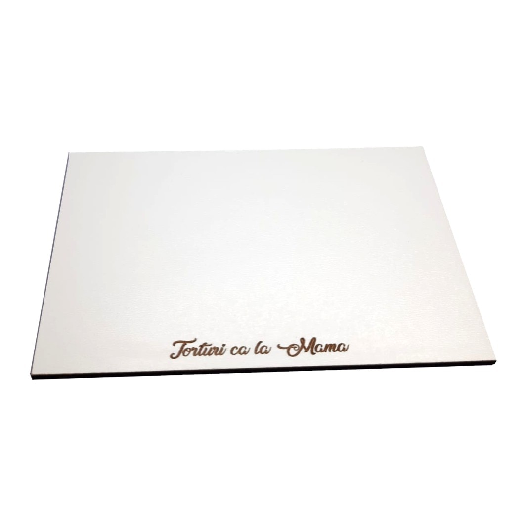 Disc Tort, Personalizat, MDF 3MM, Dreptunghi, Alb, 26 cm, DT004 - eMAG.ro