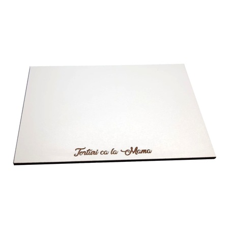 Disc Tort, Personalizat, MDF 3MM, Dreptunghi, Alb, 26 cm, DT004 - eMAG.ro