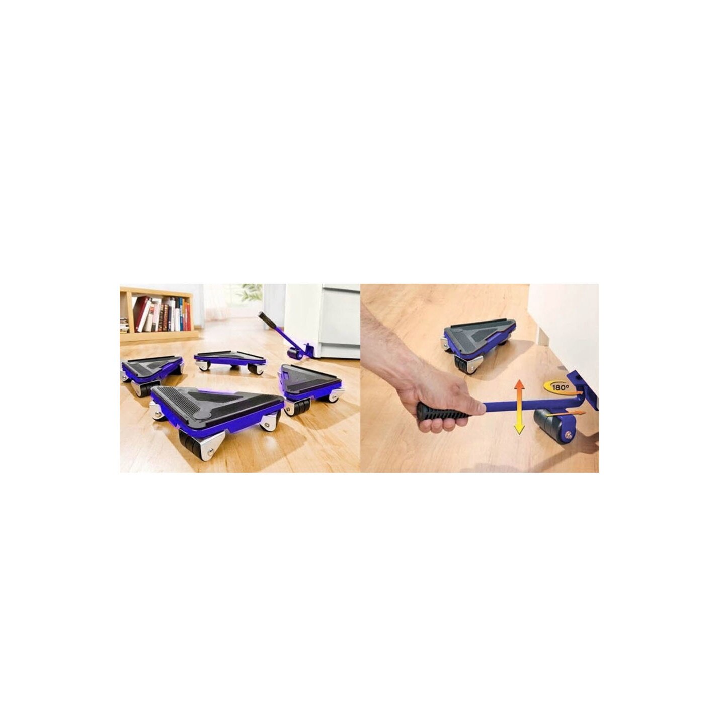 Set Easy Weight pentru mutat obiecte pana la 300 kg, 5 piese, cu 4 role ...