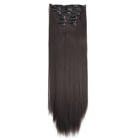 Extensii par clip-on SATEN Inchis, 16 clipsuri, 55 cm, Animis Beauty ...