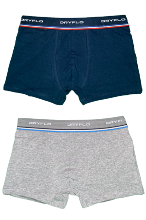 Комплект от 2 чифта боксерки, Dryflo, P123, памук, сини/сиви, XL INTL ...