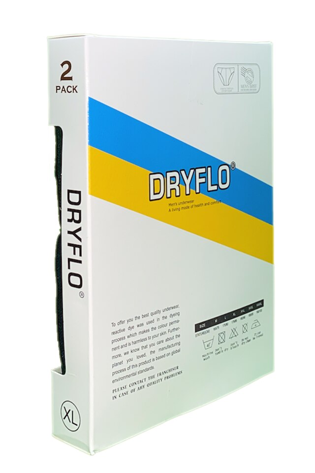 Комплект 2 чифта бикини, Dryflo, H099, памук, синьо/черно, 4XL INTL ...