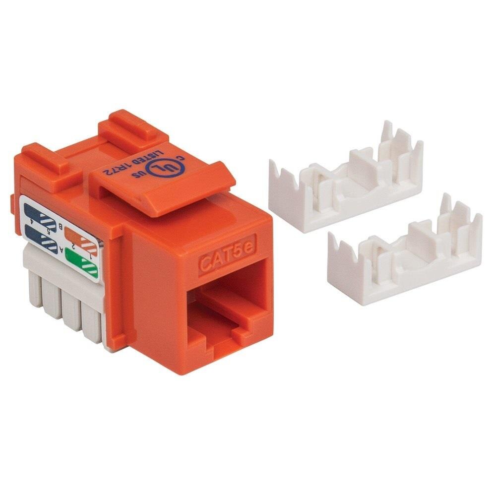 Модул Keystone Intellinet, RJ45, UTP, Cat. 5e, оранжево, бяло - eMAG.bg
