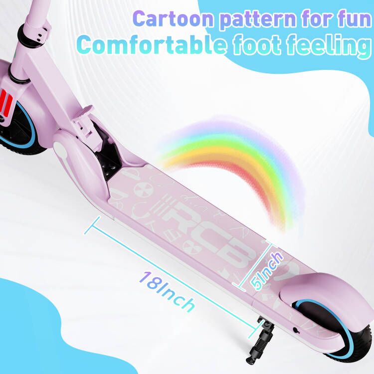 Trotineta electrica RCB, R11, Pliabila, 6-10-16km/h, lumina colorata ...