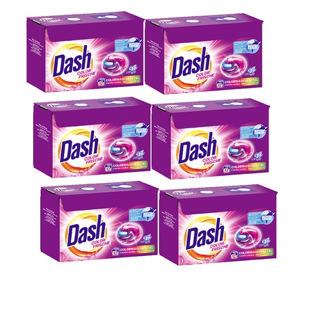 Detergent rufe automat Dash Color Frische 4in1, 6 x 12 capsule, 72 ...