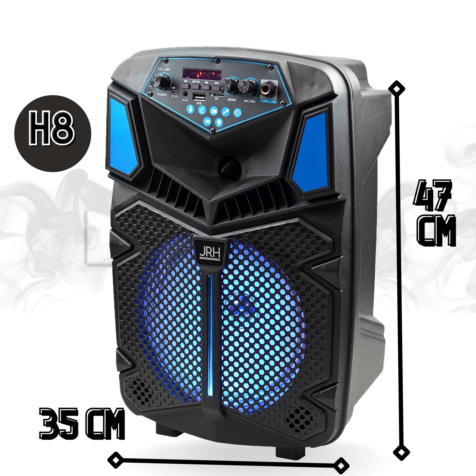 Boxa Bluetooth activa, portabila, tip troller, JRH H8, microfon inclus ...