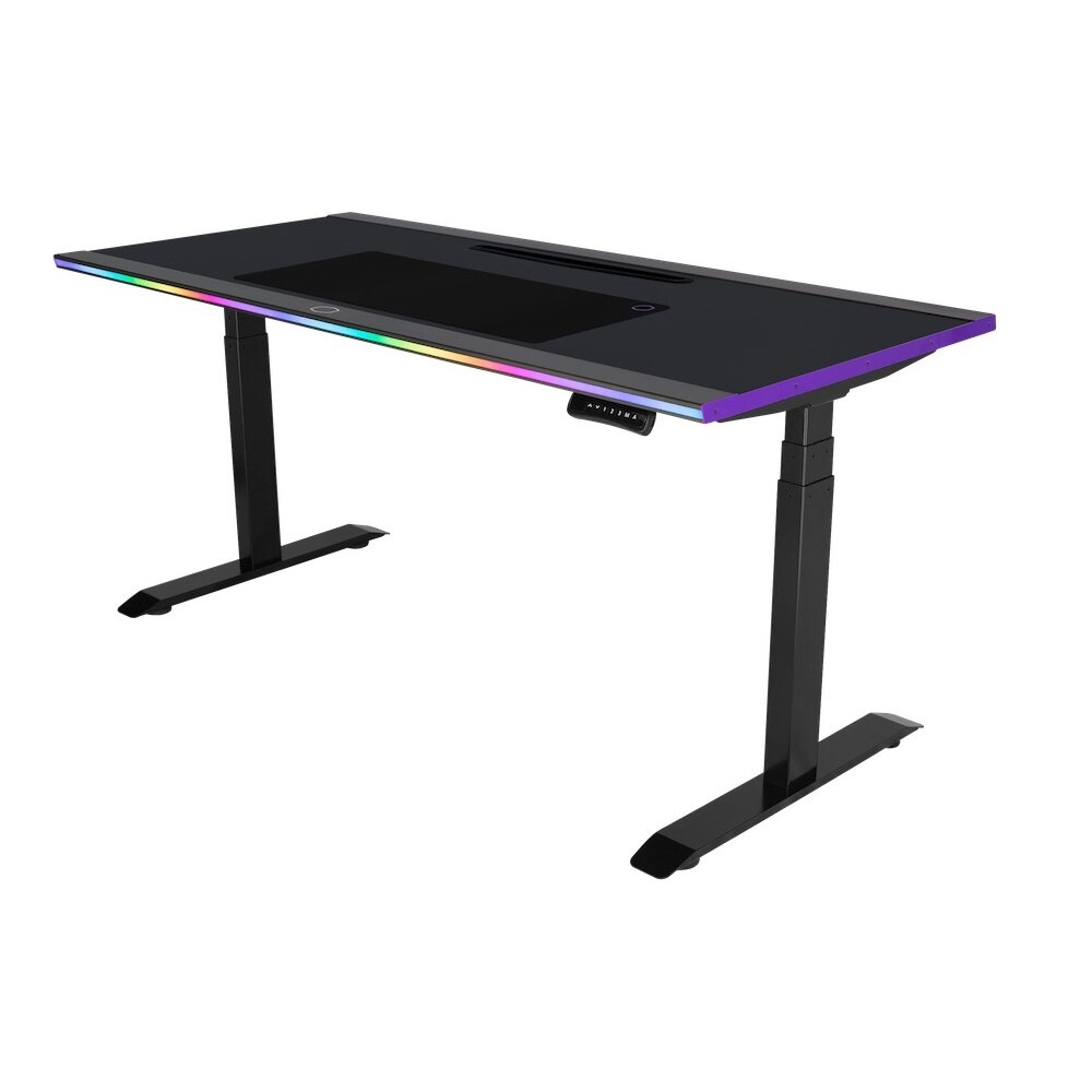 Birou gaming Cooler Master GD160 ARGB, Reglare electrica, Negru - eMAG.ro